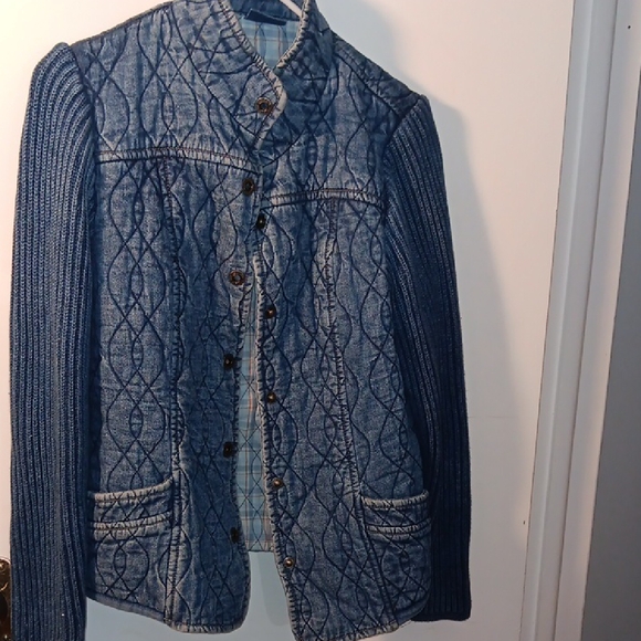 Blue Willi's | Jackets & Coats | Blue Willis Quilted Denim Jacket With ...